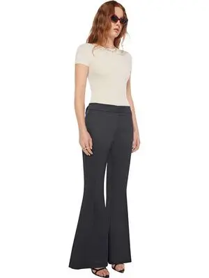 MARIA CHER Flared Leg Trousers - Navy