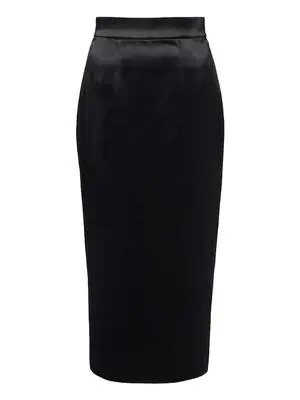 Dolce & Gabbana High-rise Satin Pencil Skirt - Black