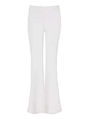 Missoni Open-knit Lamé Wide-leg Pants - White