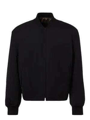 THE ROW Fenn Reversible Wool Bomber Jacket - Black