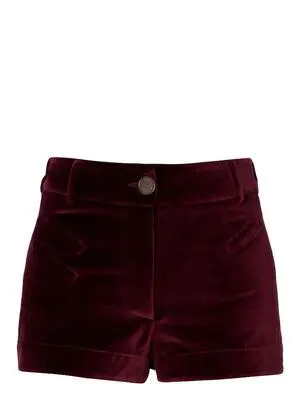 Etro High-rise Micro Shorts - Burgundy