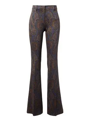 Etro Paisley Flared Trousers - Blue