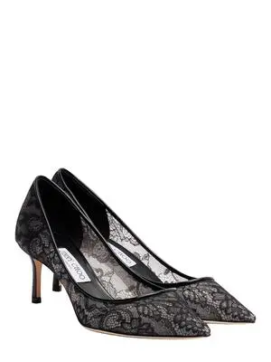 JIMMY CHOO Romy 60 Lace Pumps - Black