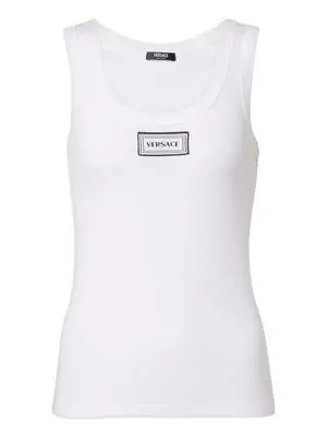 Versace Cotton-blend Top - White