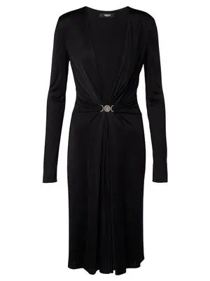 Versace Medusa Jersey Cocktail Dress - Black