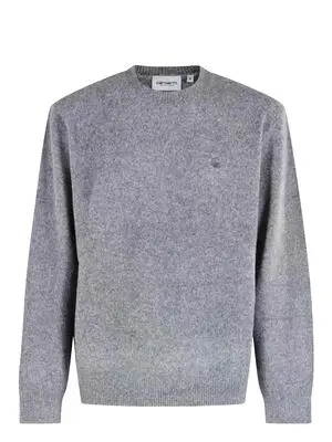 Carhartt Work In Progress Logo Crew-neck Sweater - Grey