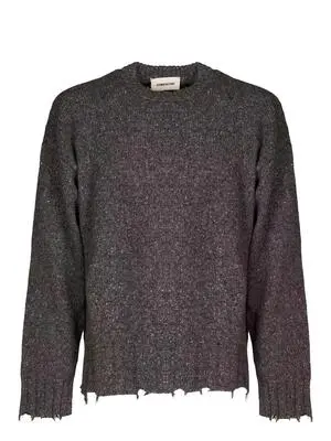 ATOMO FACTORY Frayed Sweater - Grey