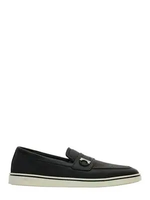 FERRAGAMO Gancini Loafers - Black