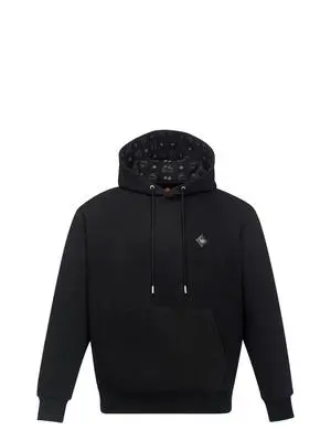 Mcm Essential Ponte Logo-patch Hoodie - Black