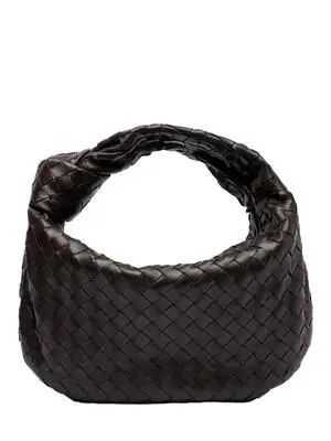 Bottega Veneta Bottega Veneta Jodie Small Intrecciato Leather Shoulder Bag Brown