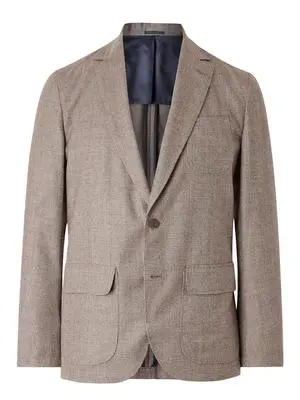 SID MASHBURN Sid Mashburn - Ghost Prince Of Wales Virgin Wool Suit Jacket - Men - Brown 