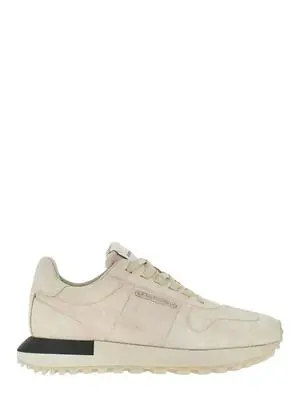 Emporio Armani Suede Sneakers - Neutrals