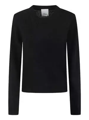ALLUDE Crew-neck Sweater - Black