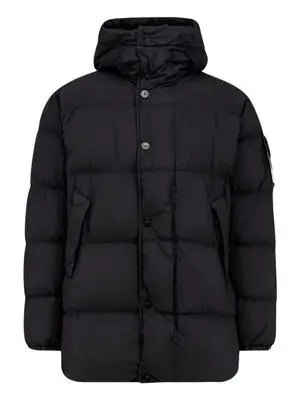 Stone Island Short Hooded Down Jacket - Black