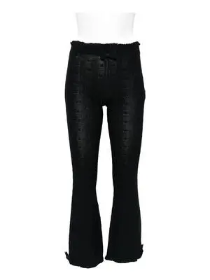 Balenciaga Flared Capri Trousers - Black
