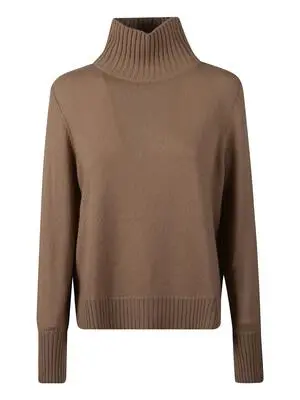 ALLUDE Cashmere Turtleneck - Brown