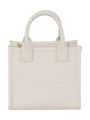 MC2 SAINT BARTH Embossed Leather Top Handle Bag - White
