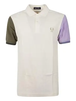 Comme Des Garçons Polo Shirt With Two-tone Sleeves - White