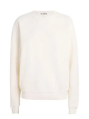 Eterne Cotton French Terry Relaxed Fit Sweatshirt - Ivory