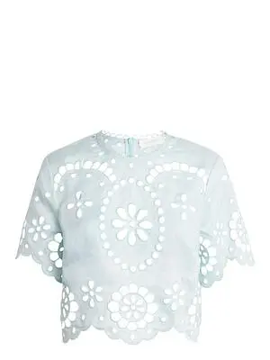 ZIMMERMANN Linen Embroidered Awaken Top