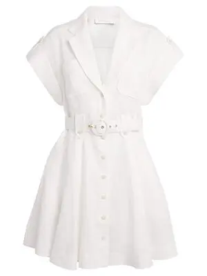 Zimmermann Linen Awaken Mini Dress - Ivory