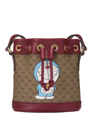 Gucci Doraemon X Coated Canvas Bucket Bag - Red