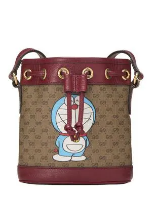 Gucci Doraemon X Coated Canvas Bucket Bag - Red