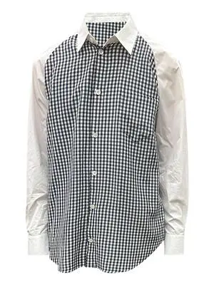 NAMACHEKO Vänern Long-sleeve Gingham Shirt - White