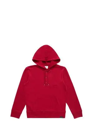 COURREGES Embroidered Snapped Hoodie - Red