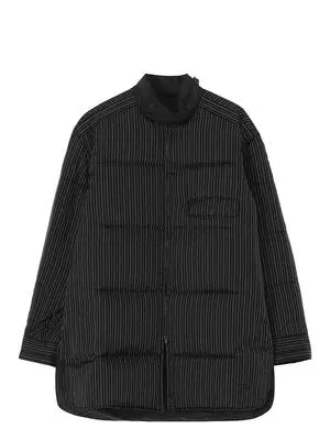 YOHJI YAMAMOTO POUR HOMME Chin Strap Padded Coat - Black