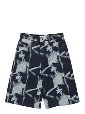 WALES BONNER Jet Printed Short - Blue