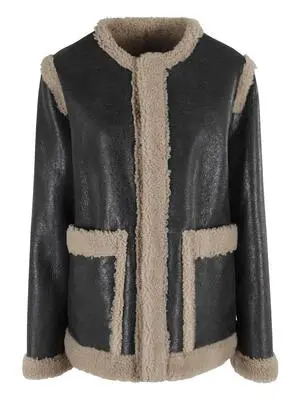 MAISON MARGIELA Fur Coat - Black