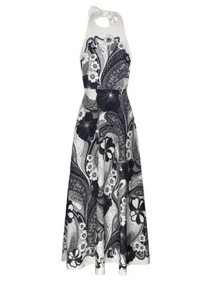 ALEMAIS Printed Dress - Navy