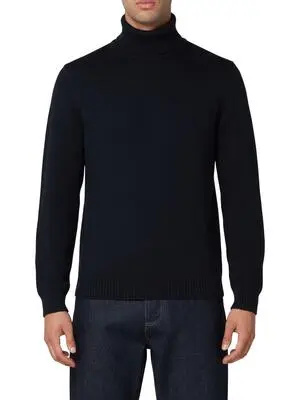 ROBERTO COLLINA Ribbed Turtleneck Sweater - Navy