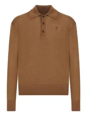 Ami Collared Polo Shirt - Brown