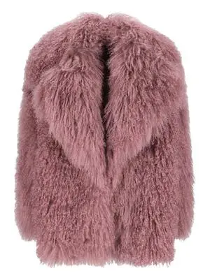 SALVATORE SANTORO Fur Coat - Pink