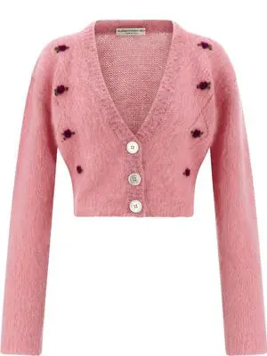 Alessandra Rich Button Detailed Sweater - Pink
