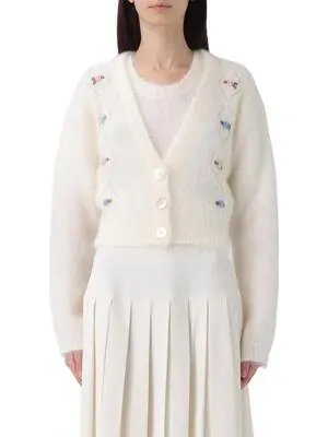 Alessandra Rich Button Detailed Sweater - White