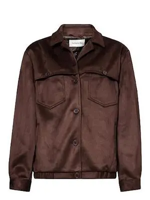 THE FRANKIE SHOP Hester Faux-suede Jacket - Brown