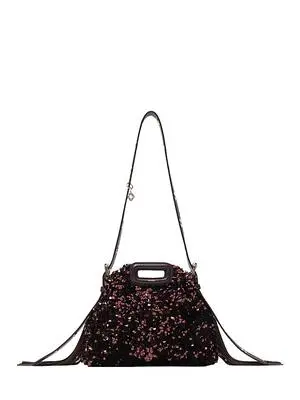 Maje Miss M Mini Sequin-embellished Shoulder Bag - Brown