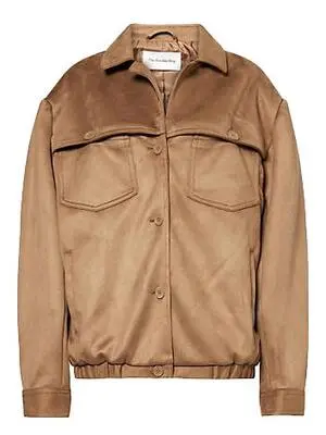 THE FRANKIE SHOP Hester Faux Suede Jacket - Camel