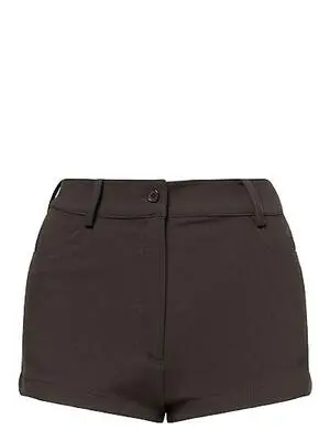 THE FRANKIE SHOP High-rise Stretch-woven Shorts - Brown
