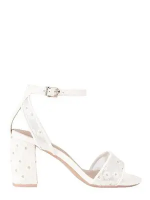 Carvela Floral-embroidered Heeled Sandals - White
