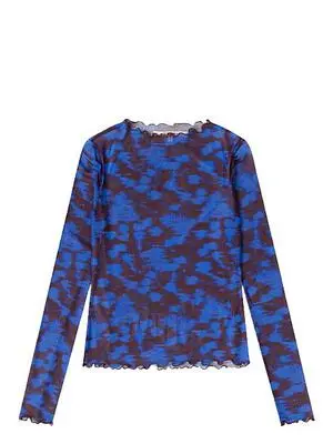 OMNES Lorrie Fern-print Stretch-mesh Top - Wild Fern Print