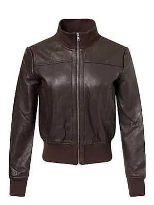 THE FRANKIE SHOP Tobias Leather Jacket - Vintage Brown