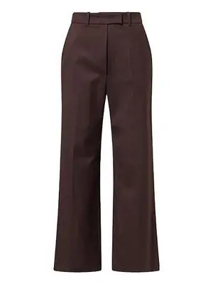 THE FRANKIE SHOP Brickell Wide-leg Woven Trousers - Brown