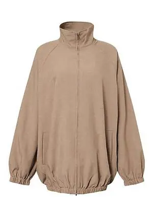 THE FRANKIE SHOP Baxter Oversized Woven Track Jacket - Taupe