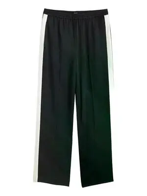 Madewell Satin Track Pant - Jet Black
