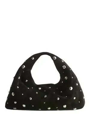 Madewell Mini Studded Suede Pouch - True Black