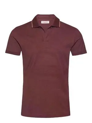 Orlebar Brown Felix Tipping Short-sleeve Polo Shirt - Red